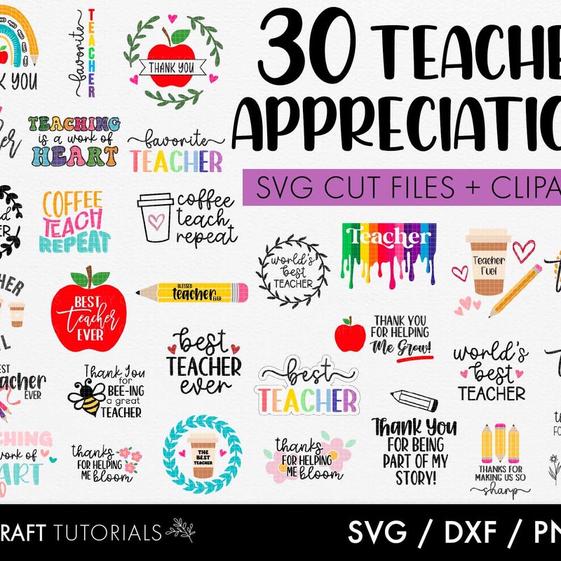 Teacher Appreciation Svg - Etsy