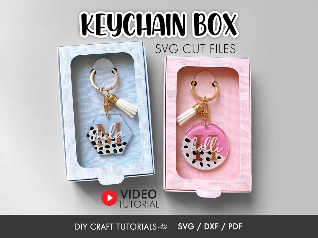 Keychain Box SVG, Keychain Display Card Svg, Keyring Display Card ...