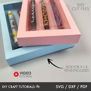Pen Box SVG, Pen Box Template, Resin Pen Box Svg, Epoxy Pen Display ...