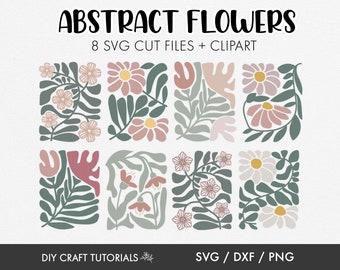 Abstract Flower Svg, Retro Flower Svg, Flower Clipart, Floral Svg, Boho ...