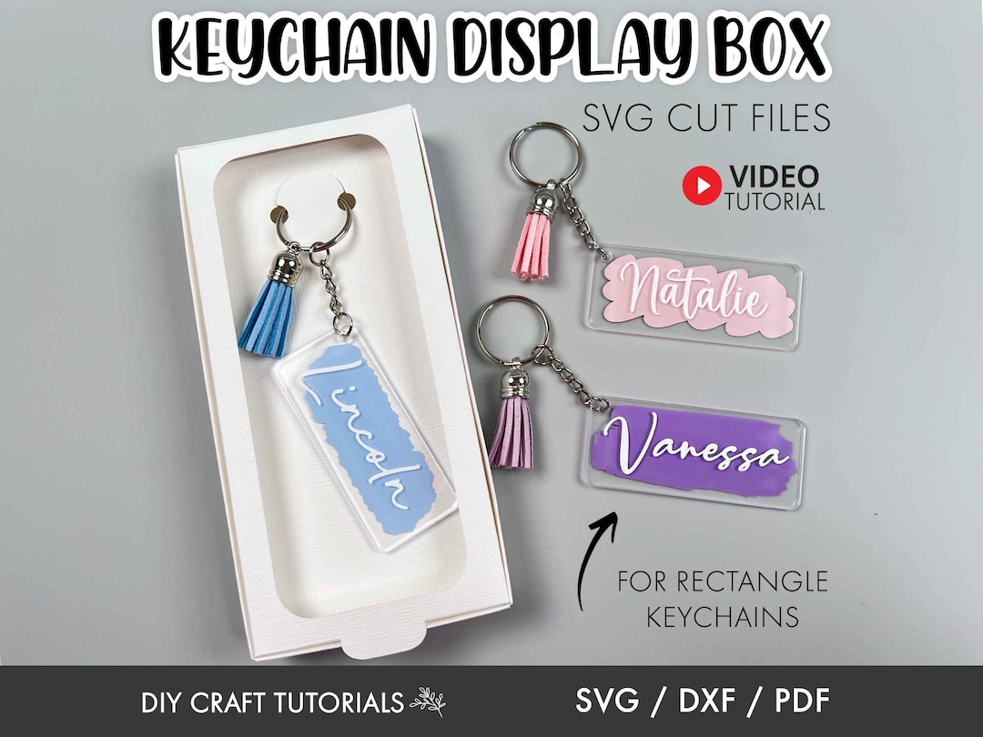 Keychain Box Template, Keychain Box SVG, Keychain Display Card Svg ...