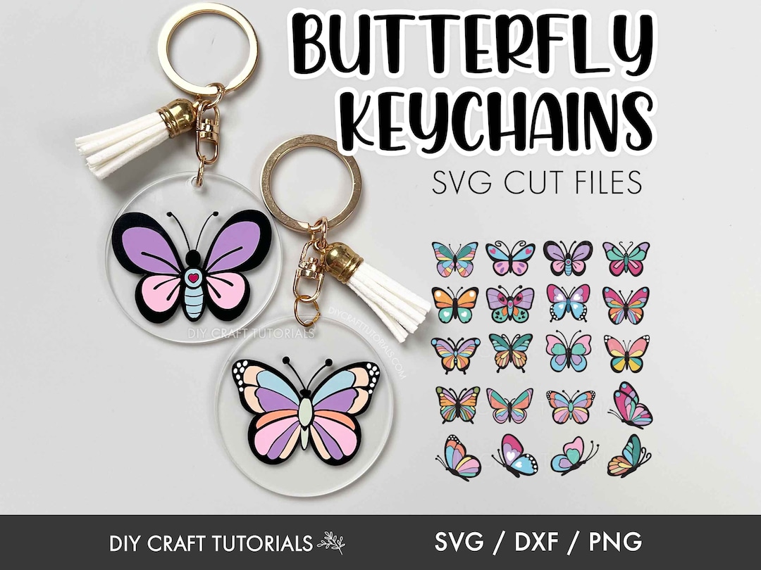 Butterfly Svg, Butterfly SVG Bundle, Keychain Patterns Svg, Keychain ...