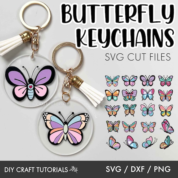 Butterfly Keychain - Etsy