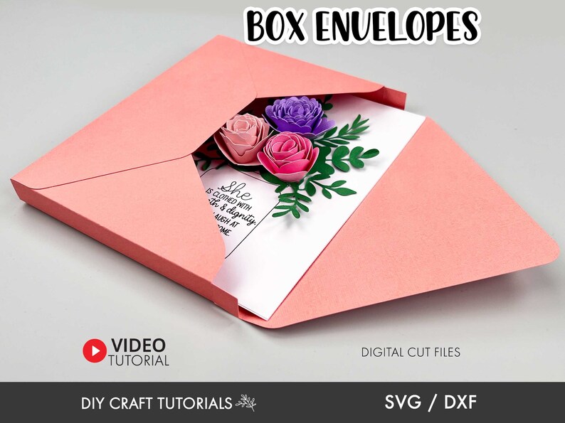 DL Box Envelope SVG: Invitation Template Cut Files - Etsy