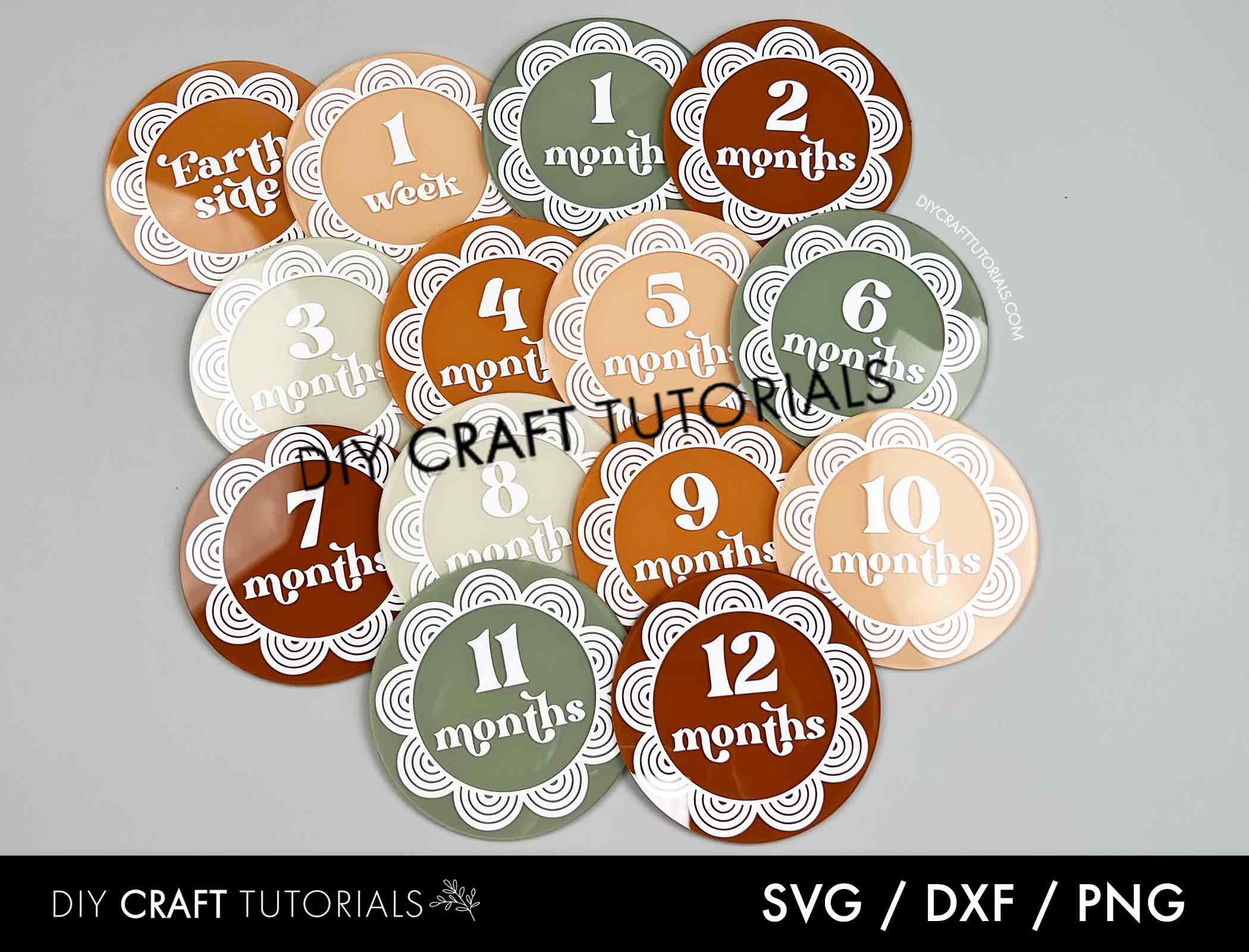 Milestone Disc Svg Baby Milestone SVG Baby Milestone Rounds | Etsy Canada