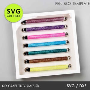 Pen Box SVG Bundle, Epoxy Pen Box Template, Epoxy Pen Display Card, Pen ...