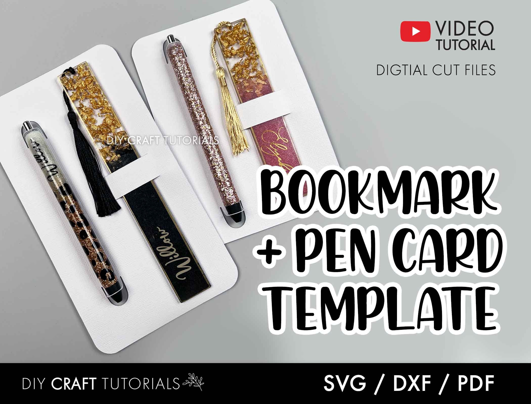 Bookmark and Pen Display Card SVG Bookmark Holder Svg - Etsy Australia