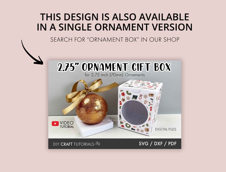 Ornament Box SVG, Double Ornament Box SVG, Christmas Ornament Gift Box ...
