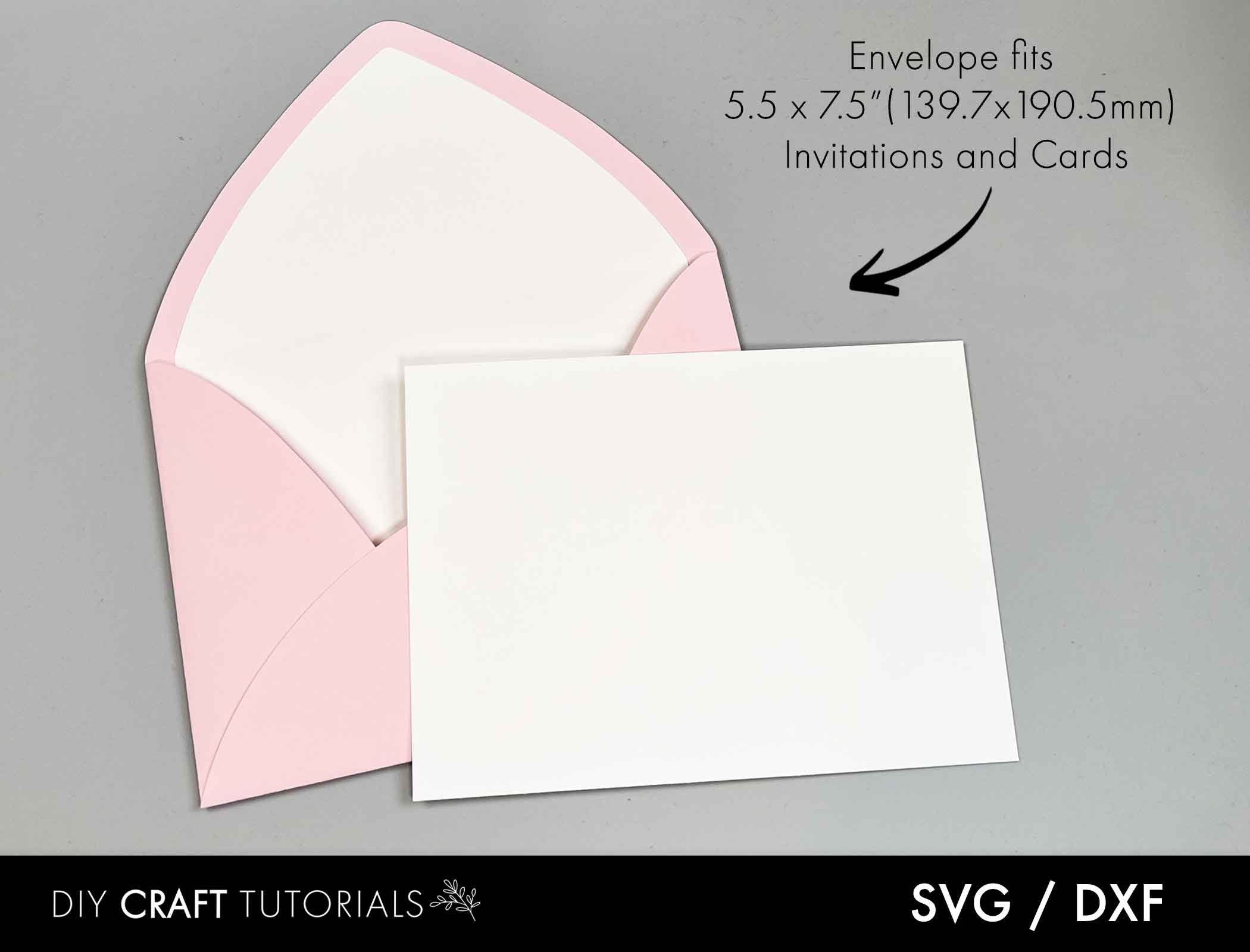 Envelope SVG Template, 5.75 X 7.75 Envelope Template, Envelope Svg ...