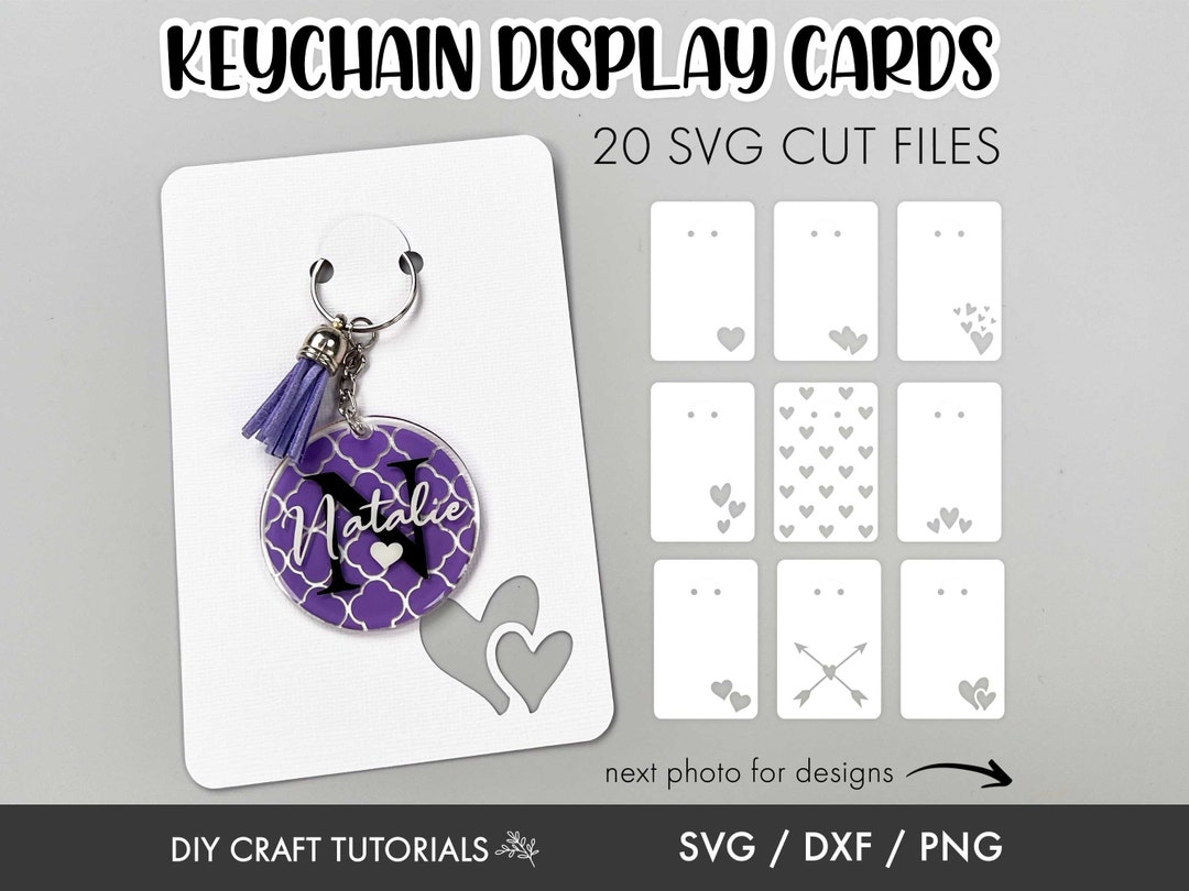 Keychain Display Card Svg, Keyring Display Card Svg, Keychain Holder ...