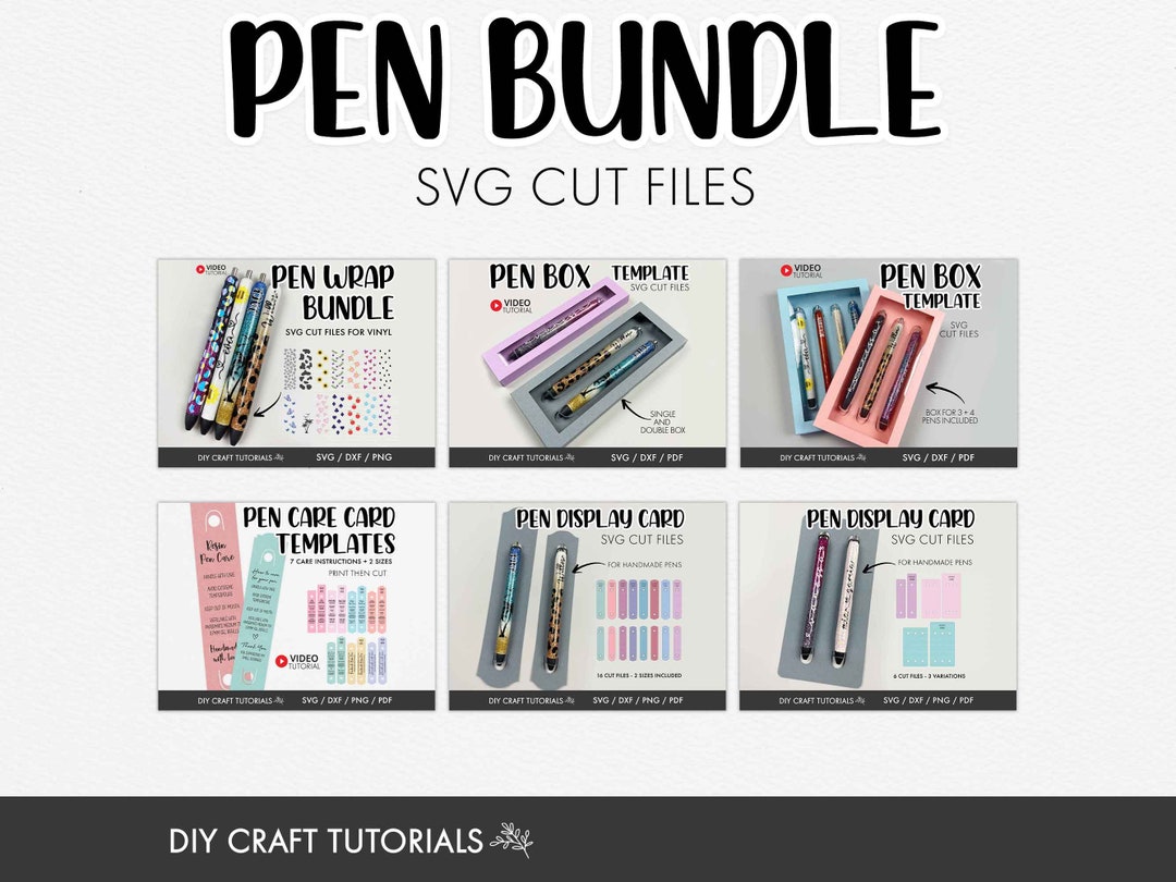 Epoxy Pen SVG BUNDLE, Pen Wrap Svg, Pen Box Svg, Epoxy Pen Box Template ...
