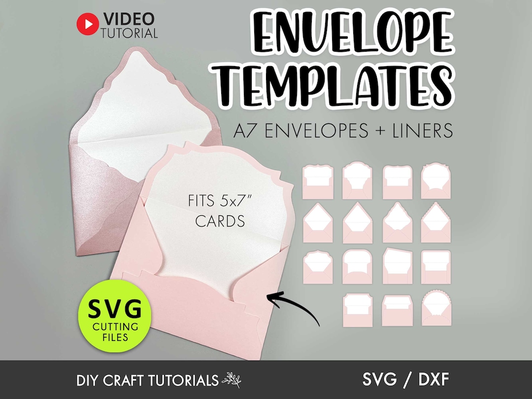A7 Envelope Template, 5.25 X 7.25 Envelope Template, A7 Envelope SVG ...