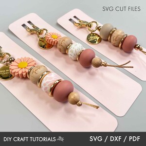 Beaded Keychain Display Card SVG Template: DIY Packaging - Etsy
