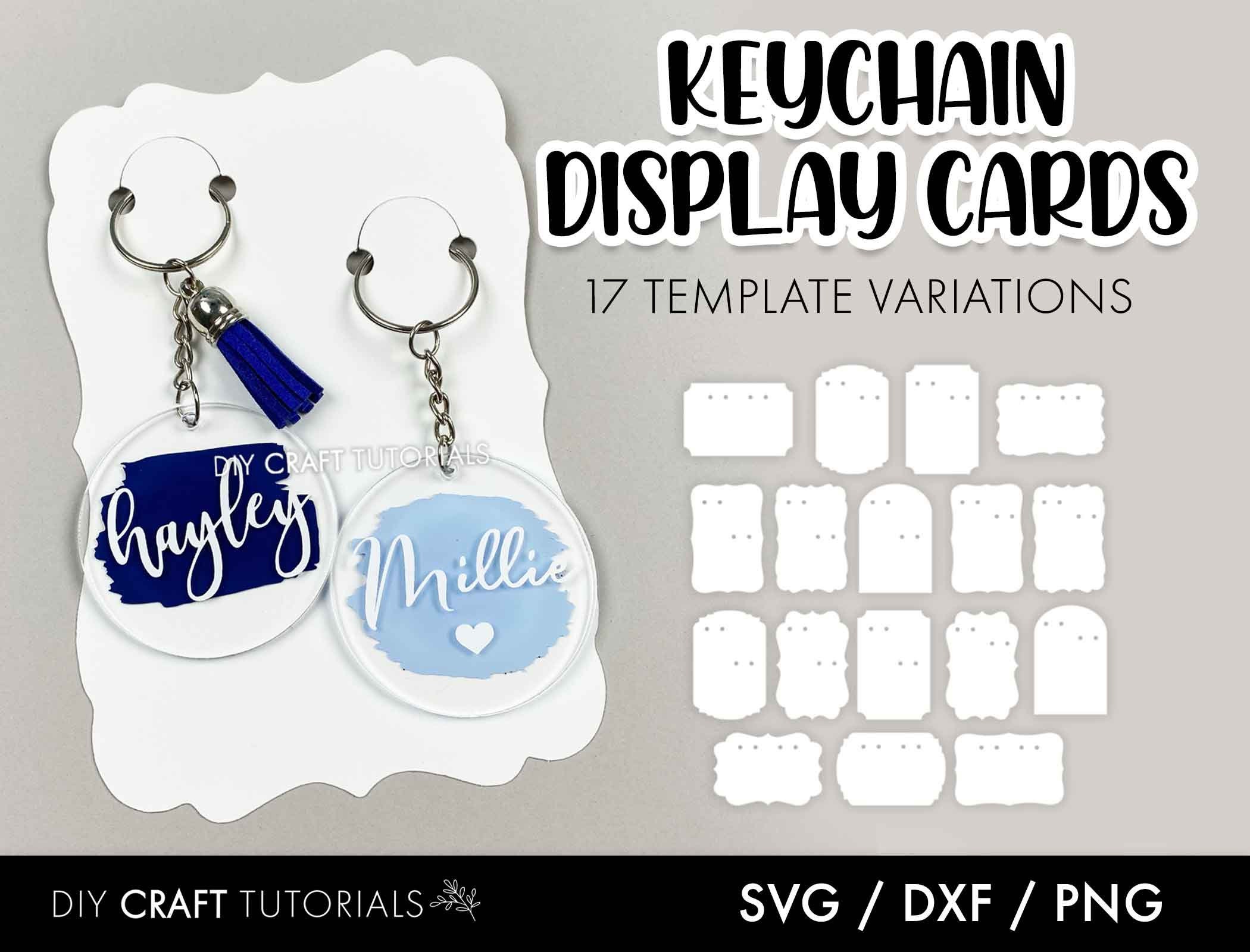 Keychain Display Card SVG BUNDLE Keyring Display Card - Etsy