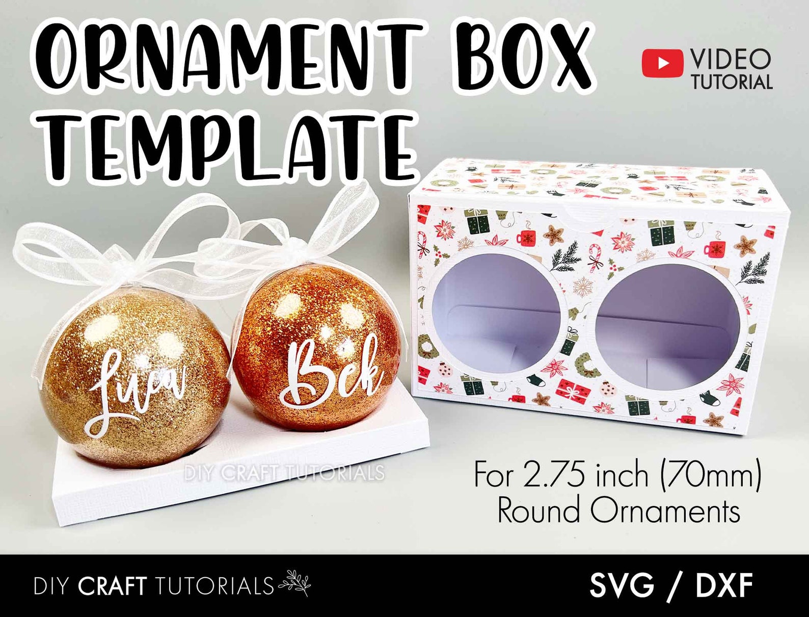 Ornament Box SVG Bundle 6 Sizes Ornament Box SVG Double - Etsy