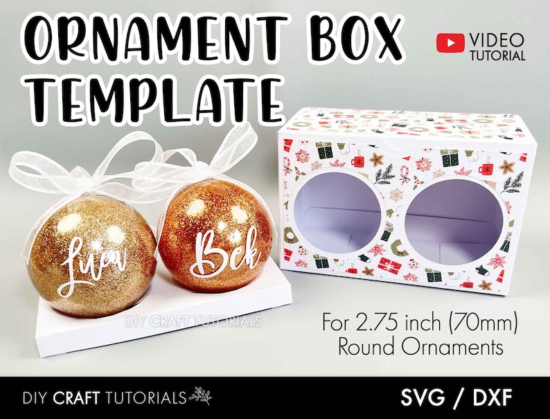 Ornament Box SVG Bundle 6 Sizes Ornament Box SVG Double - Etsy