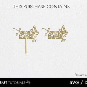 Butterfly Cake Topper Svg, Birthday Cake Topper SVG, Butterfly Svg ...