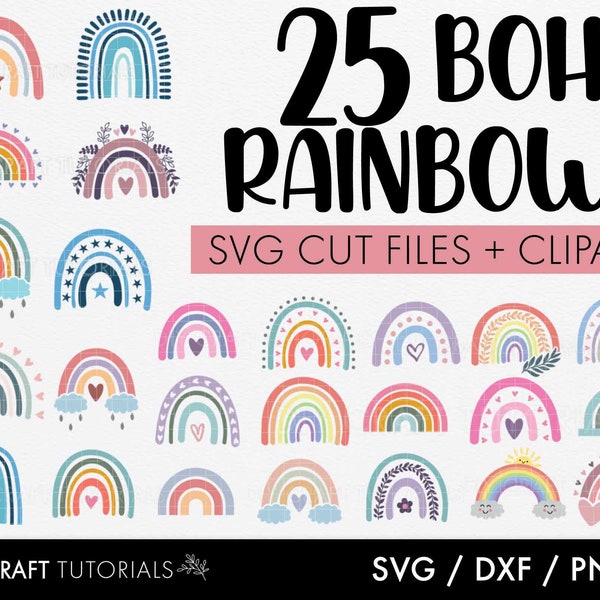 Rainbow Clipart - Etsy