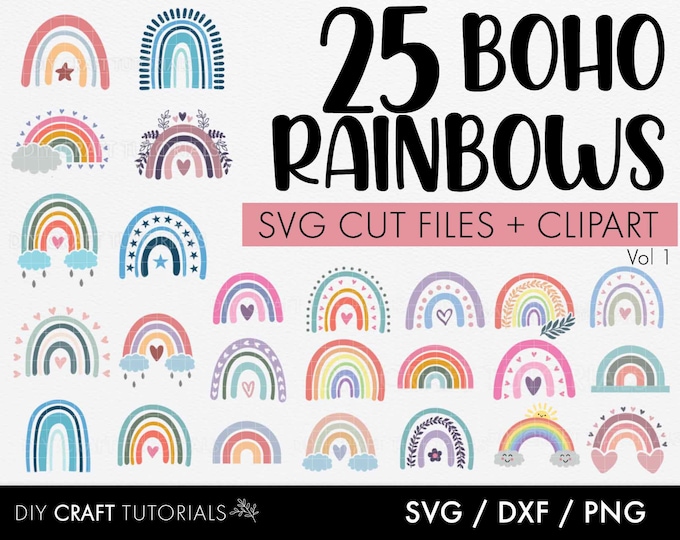 Regenbogen Plotterdatei PNG SVG SILHOUETTE Cricut - Etsy.de