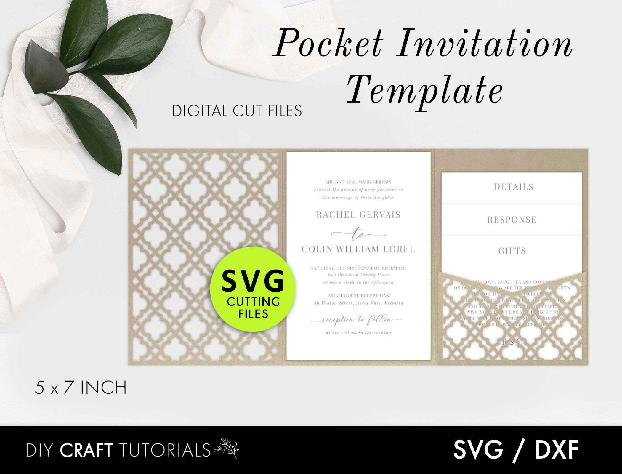 Tri Fold Wedding Invitation Template Invitation Template Tri - Etsy