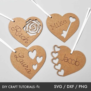 Gift Tag SVG, Gift Tag Template, Heart Tag Svg, Valentine Gift Tag Svg ...