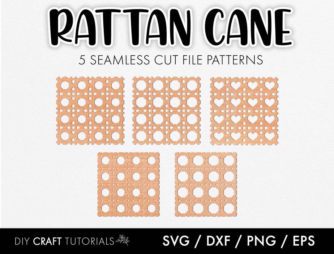 5 Rattan Cane Seamless Patterns, Rattan SVG, Rattan Bundle Svg, Rattan ...
