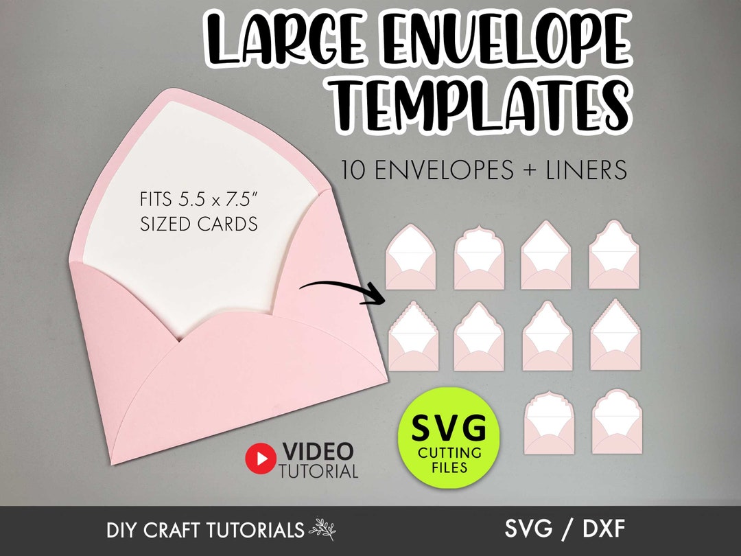 Envelope SVG Template, 5.75 X 7.75 Envelope Template, Envelope Svg ...