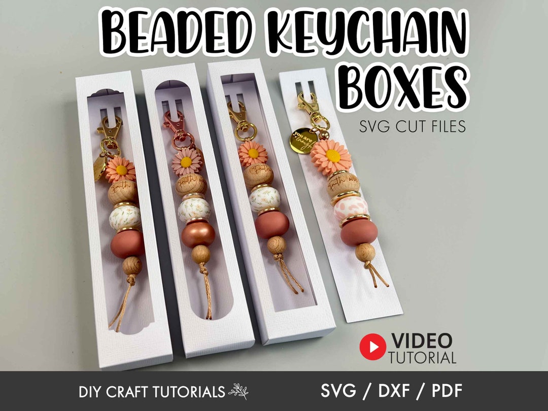 Keychain Box SVG, Bead Keychain Box Svg, Display Card Svg, Beaded ...