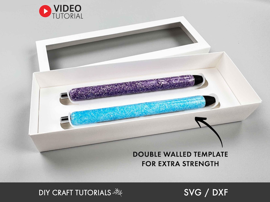 Pen Box SVG, Epoxy Pen Box Template, Glitter Pen Svg, Epoxy Pen Display ...