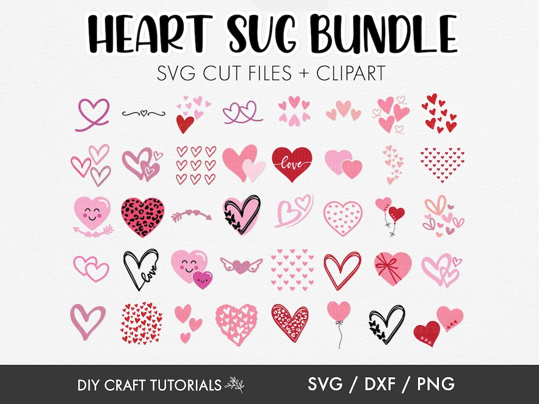 Heart SVG Bundle, Heart Svg, Valentine's Day Svg, Valentine Heart Svg ...