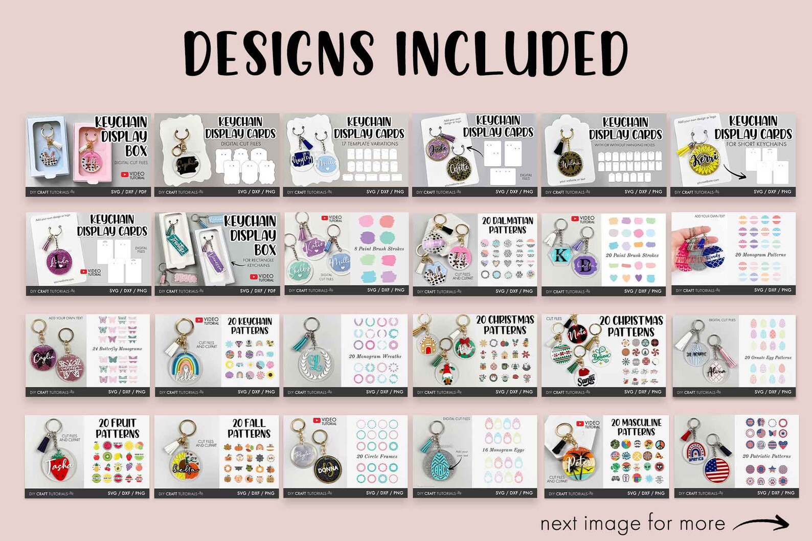 MEGA KEYCHAIN SVG Bundle Keychain Pattern Svg Keychain - Etsy Australia