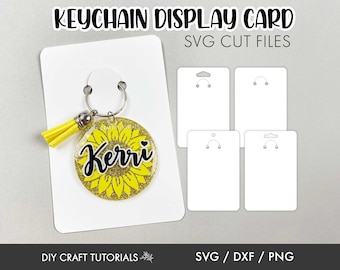 Keyring Display Card Template, Keyring Display Card Svg, Keychain Svg ...