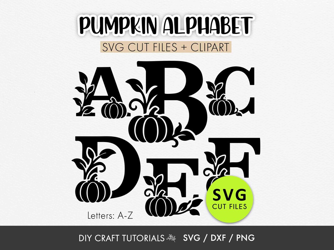Pumpkin Alphabet SVG Bundle | A–Z Fall Letters With Pumpkins - Etsy
