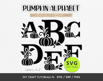 Pumpkin Alphabet SVG Bundle | A–Z Fall Letters With Pumpkins - Etsy