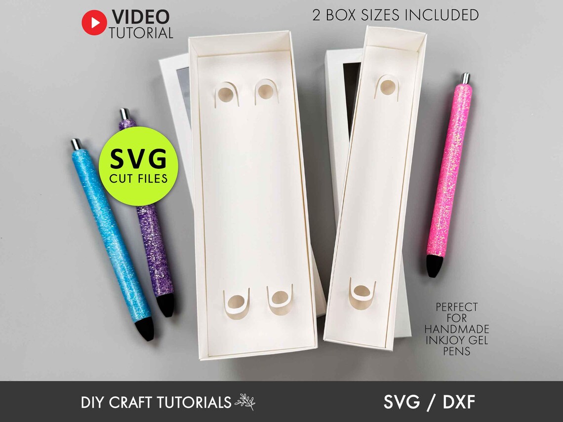 Pen Box SVG, Epoxy Pen Box Template, Glitter Pen Svg, Epoxy Pen Display ...