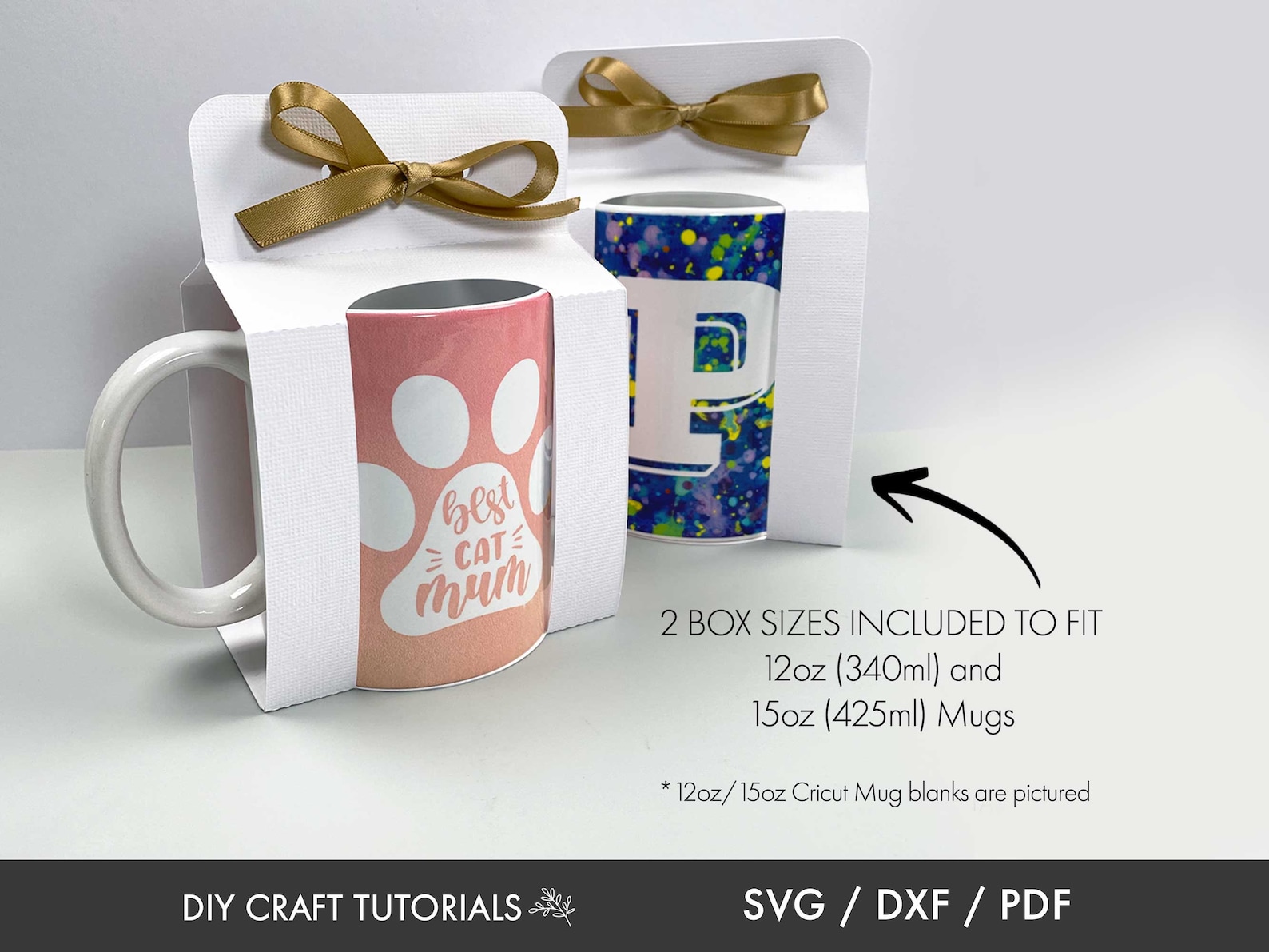 12oz and 15oz MUG BOX SVG, Mug Press Svg, Mug Holder Svg, Gift Box Svg ...
