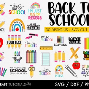 Back to School Svg, Teacher Svg, Crayon Svg, Pencil Svg, First Day of ...