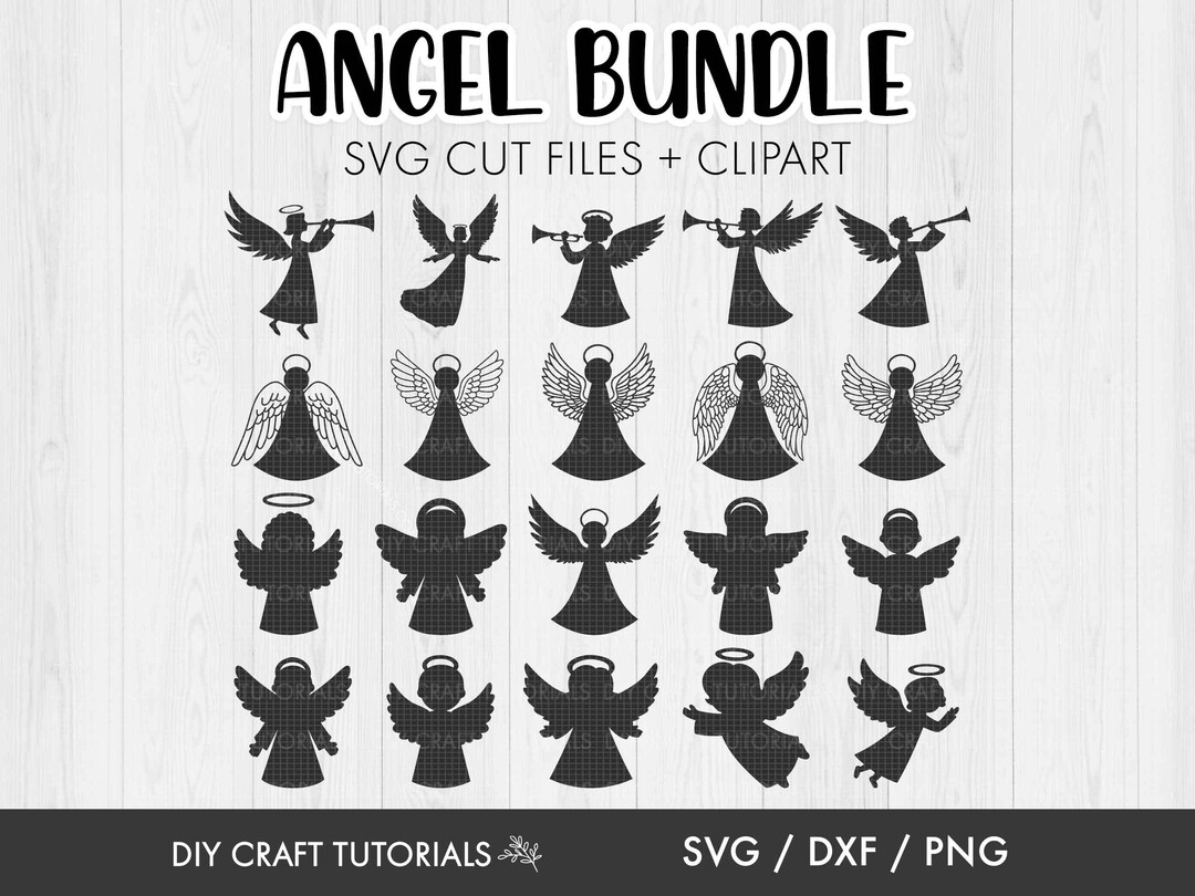 Angels SVG Bundle, Christmas Angel Svg, Christmas SVG, Angels Clipart ...