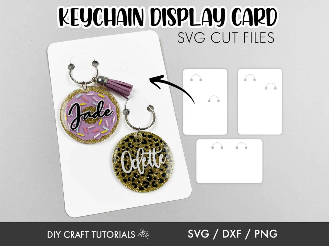 Double Keychain Display Card SVG, Keychain Packaging, Keychain Svg ...