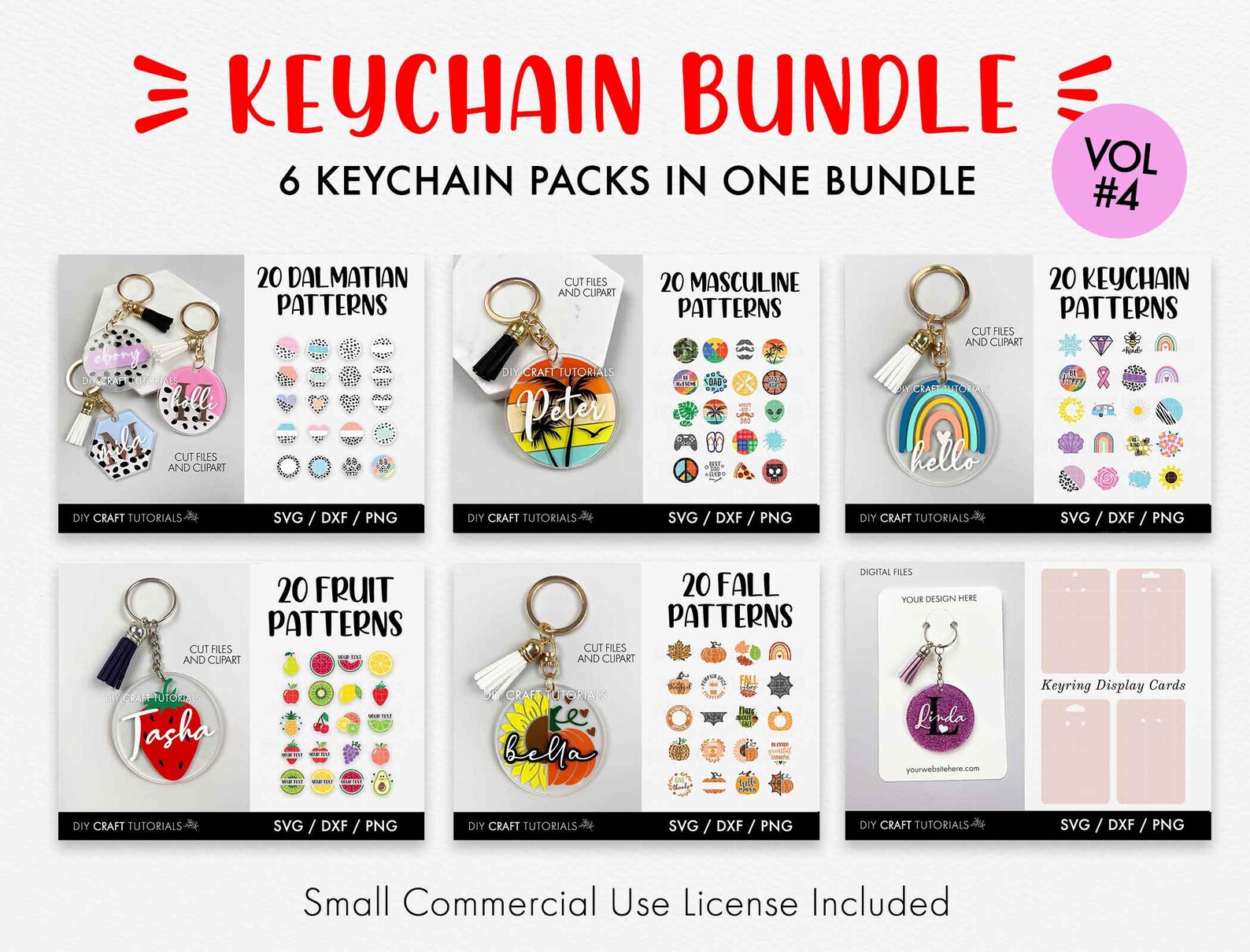 Keychain SVG Bundle Keychain Pattern SVG Bundle Keychain | Etsy