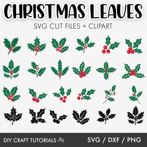 Holly SVG Bundle, Christmas Holly Svg, Holly Berry Svg, Christmas Svg ...