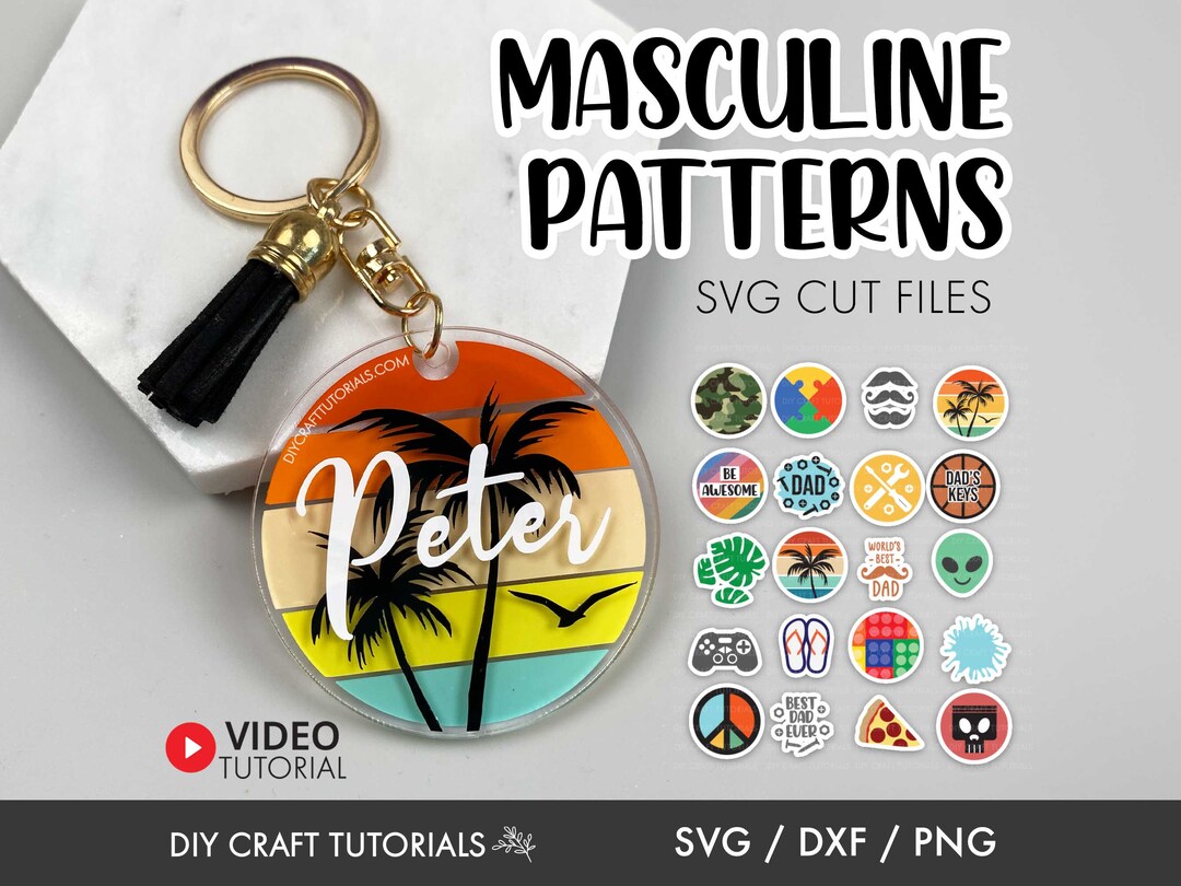 Keychains for Men, Keychain Svg, Round Pattern Svg, Circle Patterns ...