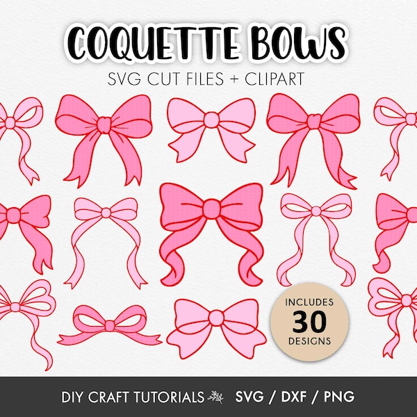 Bow Template Svg Designs - Etsy