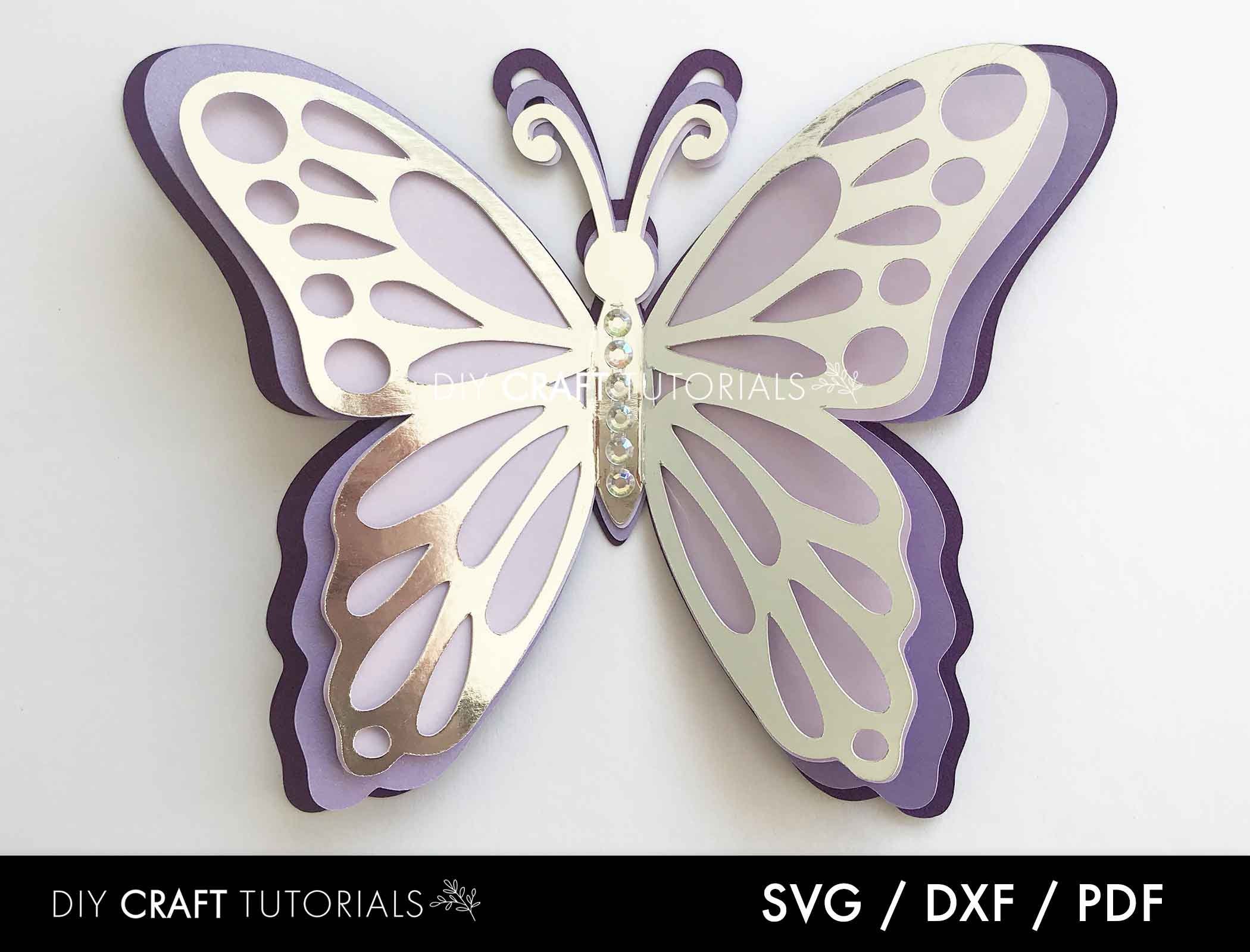 Butterfly SVG 3D Butterfly Svg Butterfly Template - Etsy Australia