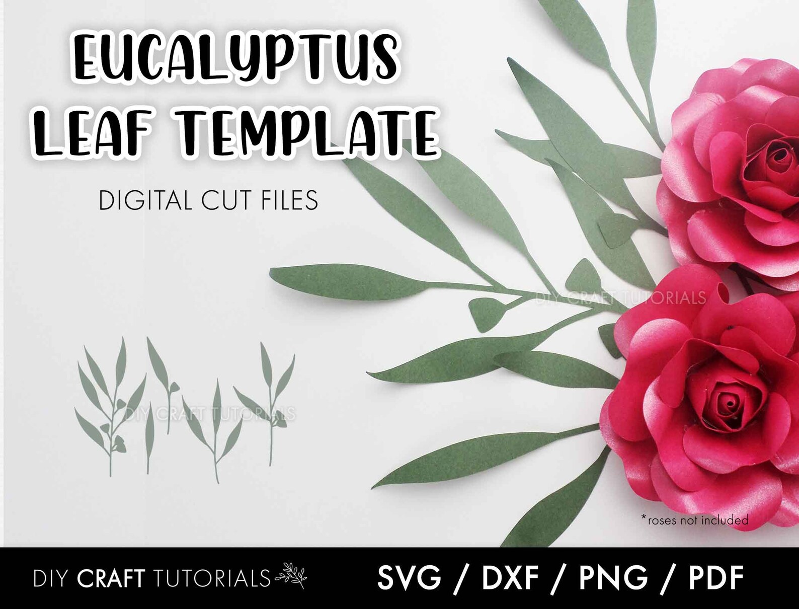 Eucalyptus Svg Leaf Svg Paper Flower Leaves Paper Flower | Etsy