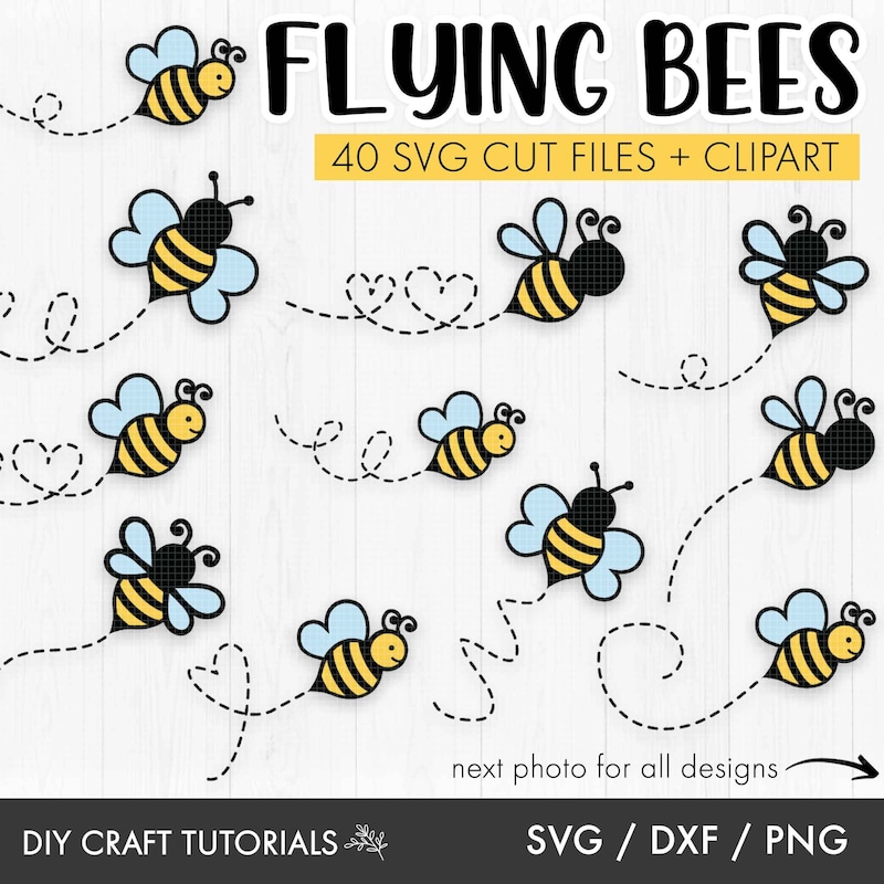 Flying Bee Svg - Etsy