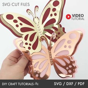3D Butterfly SVG Bundle: Layered Paper Butterflies - Etsy