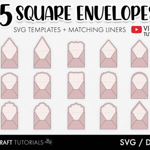 Square Envelope SVG Templates 2 Sizes Envelope Template - Etsy UK