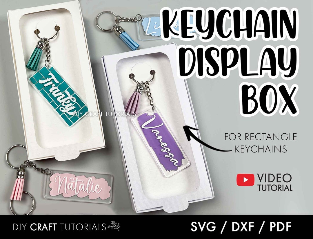 Keychain Box Template Keychain Box SVG Keychain Display Card - Etsy