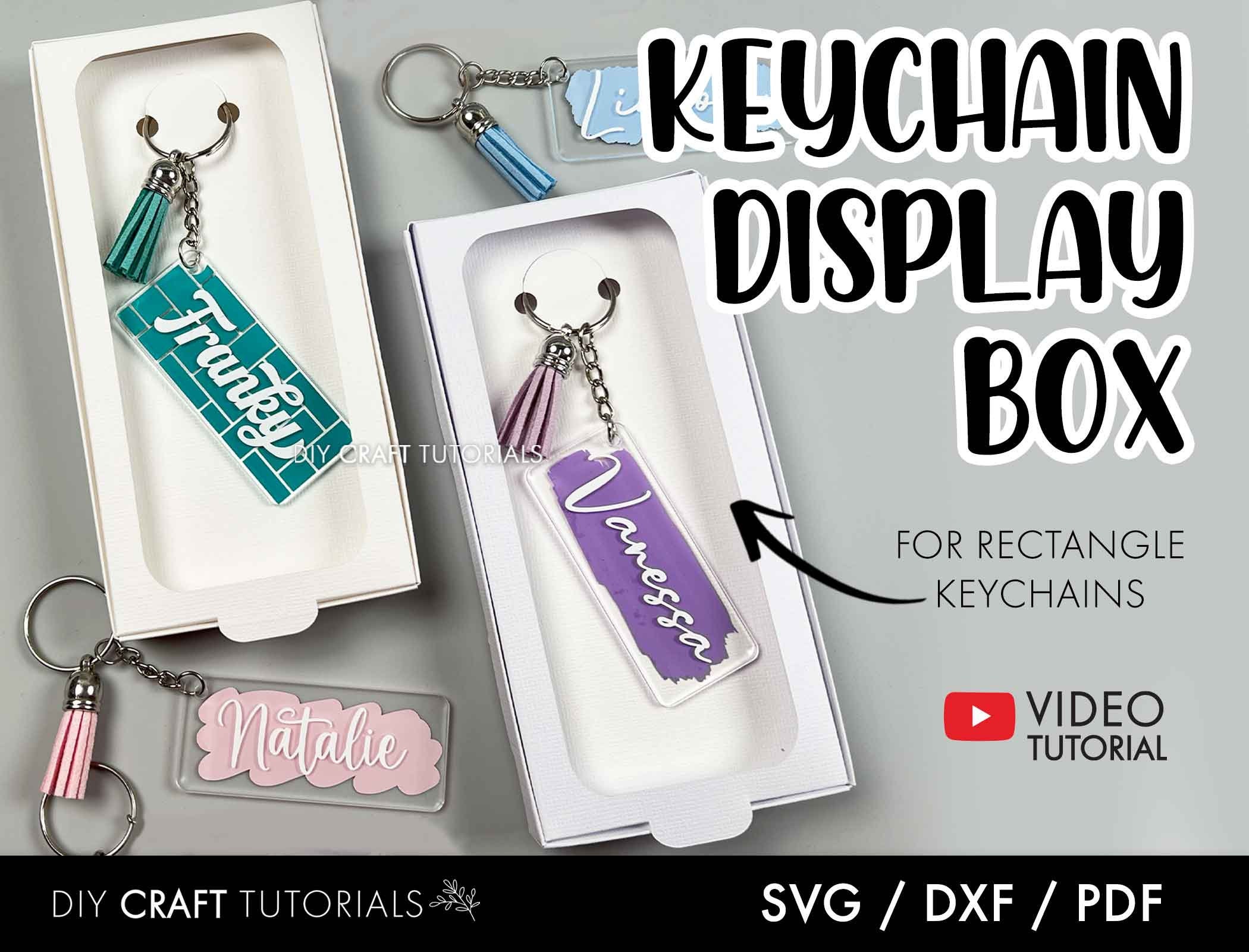 Keychain Box Template Keychain Box SVG Keychain Display Card - Etsy